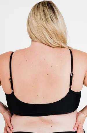 CALYPSA Plus Sized Adjustable Strap Swim Bra