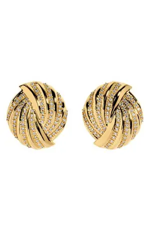 Lili Claspe Arlo Pavé Stud Earrings - Gold