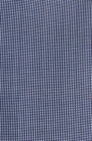 Zanella Bond Micropattern Knit Cotton Blend Dress Shirt - Navy
