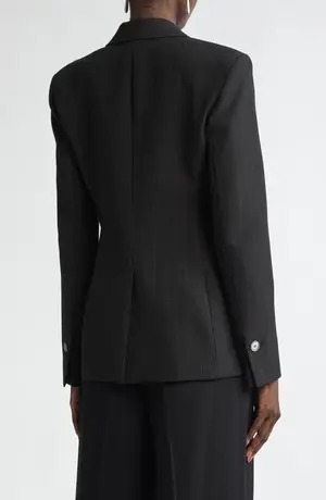 St. John Pinstripe One-button Blazer