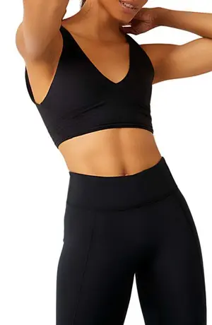 Free People Never Better Crop Tank - Black