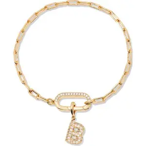 BROOK & YORK Petra Initial Charm Bracelet - Gold B