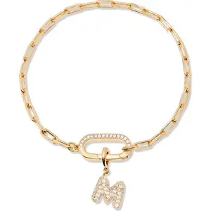BROOK & YORK Petra Initial Charm Bracelet - Gold M