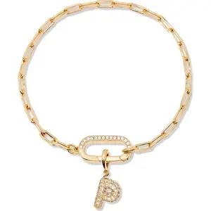 BROOK & YORK Petra Initial Charm Bracelet - Gold P