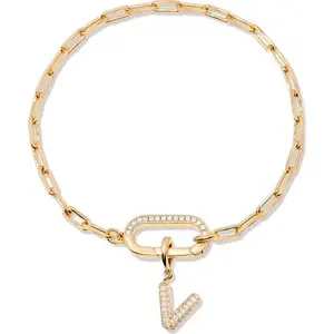 BROOK & YORK Petra Initial Charm Bracelet - Gold V