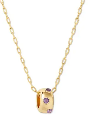 BROOK & YORK Kate Birthstone Pendant Necklace - Gold - February