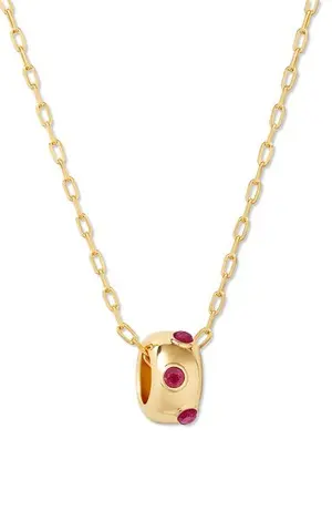 BROOK & YORK Kate Birthstone Pendant Necklace - Gold - July