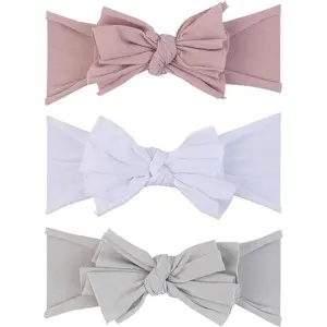 ELY'S & CO. Ely's & Co. 3-Pack Headband Set Mauve Lavender/ Grey & White