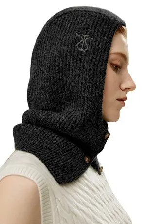 Lilysilk Cashmere Balaclava Charcoal Grey