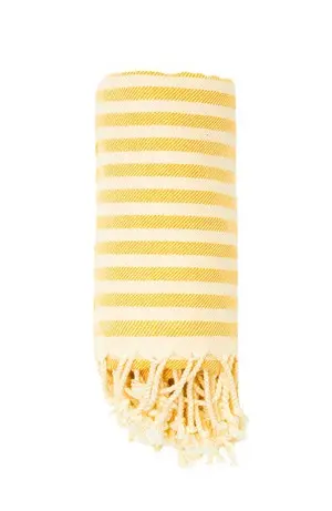 SUNKISSED Sand Free Beach Towelstriped Marbella Yellow