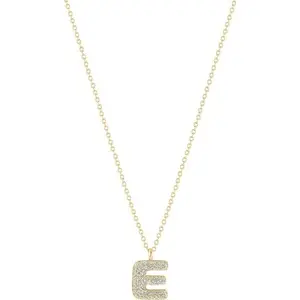 ELECTRIC PICKS Bubble Letter Necklace - Gold - E