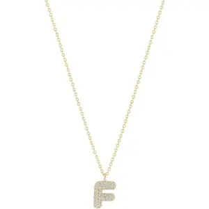 ELECTRIC PICKS Electric Picks Bubble Letter Necklace Gold - F