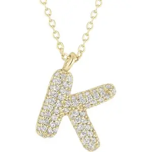 ELECTRIC PICKS Electric Picks Bubble Letter Necklace Gold - K