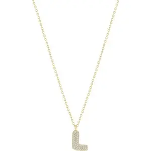 ELECTRIC PICKS Electric Picks Bubble Letter Necklace Gold - L