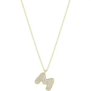ELECTRIC PICKS Bubble Letter Necklace - Gold - M