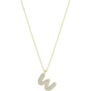ELECTRIC PICKS Bubble Letter Necklace - Gold - W
