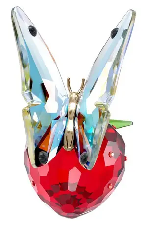 SWAROVSKI Idyllia Crystal Butterfly & Strawberry