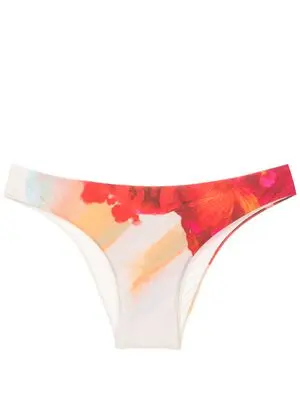 LENNY NIEMEYER Floral-print Bikini Bottom - Orange