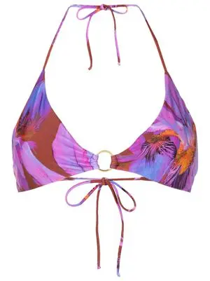 LENNY NIEMEYER Abstract-print Bikini Top - Purple