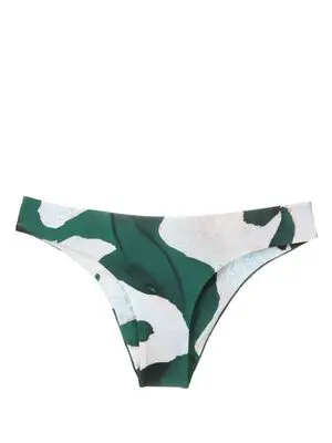 LENNY NIEMEYER Abstract-print Bikini Bottom - Green