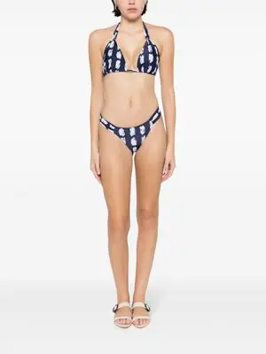 LENNY NIEMEYER Geometric-print Triangle Bikini Top