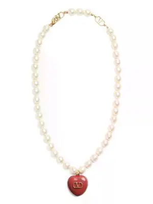 Valentino Garavani Coeur Royal Necklace - White