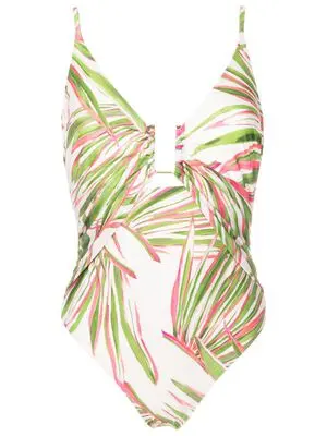 LENNY NIEMEYER Foliage Leaf-print Swimsuit - Green