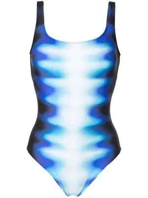 LENNY NIEMEYER Abstract-print Swimsuit - Blue