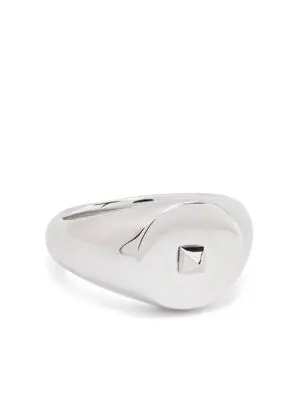 Eddie Borgo Mini Pyramid Signet Ring - Silver