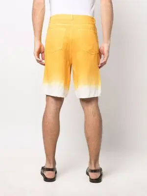 FEDERICO CURRADI Tie-dye Denim Shorts - Yellow