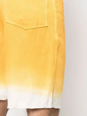 FEDERICO CURRADI Tie-dye Denim Shorts - Yellow