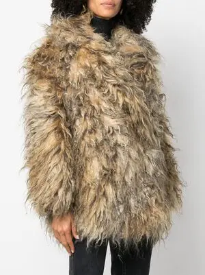 Lanificio Becagli Faux-fur Oversized Coat