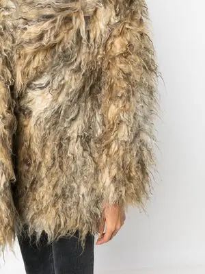 Lanificio Becagli Faux-fur Oversized Coat