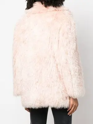 Lanificio Becagli Faux Fur Overcoat - Pink