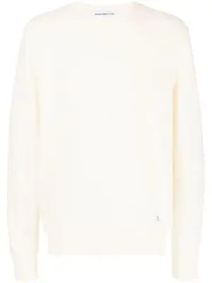 DEPARTMENT 5 Distressed-hem Crew-neck Jumper - White