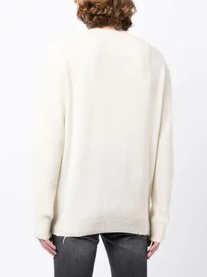 DEPARTMENT 5 Distressed-hem Crew-neck Jumper