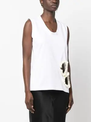 CALCATERRA Cut-out Cotton Vest