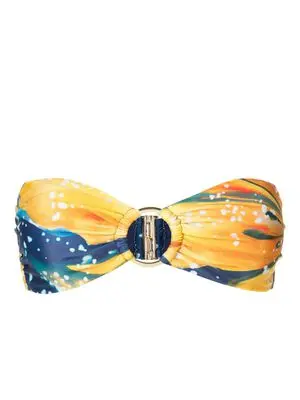 LENNY NIEMEYER Floral-print Strapless Bikini Top - Multicolour
