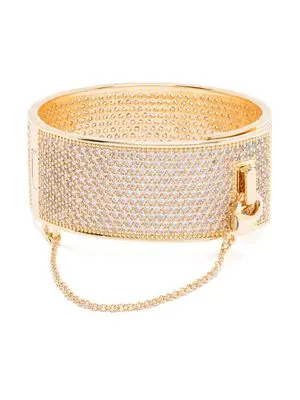 Eddie Borgo 12k Yellow Pavé Safety Chain Cuff - Gold