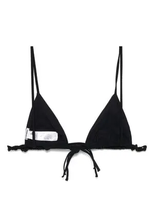 JIL SANDER Braid-detail Bikini Top - Black