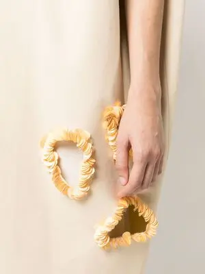 CALCATERRA Sequin-embellished Cotton Cape Coat