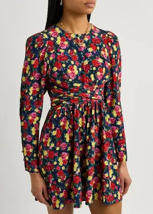 KITRI Jeanetta Floral-print Mini Dress