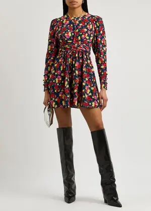 KITRI Jeanetta Floral-print Mini Dress