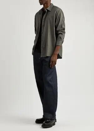 Rag & Bone Matthew Checked Cotton-blend Shirt - Grey