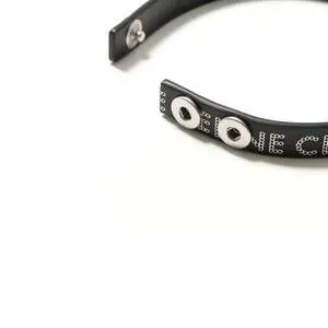 Celine Logo Leather Bracelet