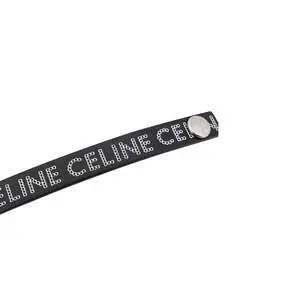 Celine Logo Leather Bracelet