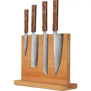 ITALIC Kumo Knife Set With Knife Block - Stabilized Maple