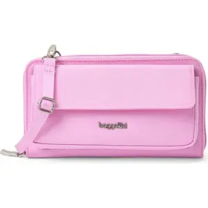 BAGGALLINI Rfid Phone Wallet Crossbody Bag - Hibiscus Pink