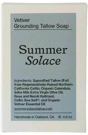 SUMMER SOLACE TALLOW Vetiver Grounding Bar Soap