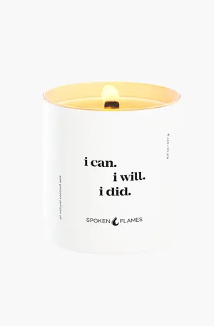 SPOKEN FLAMES I Can. I Will. I Did. Candle